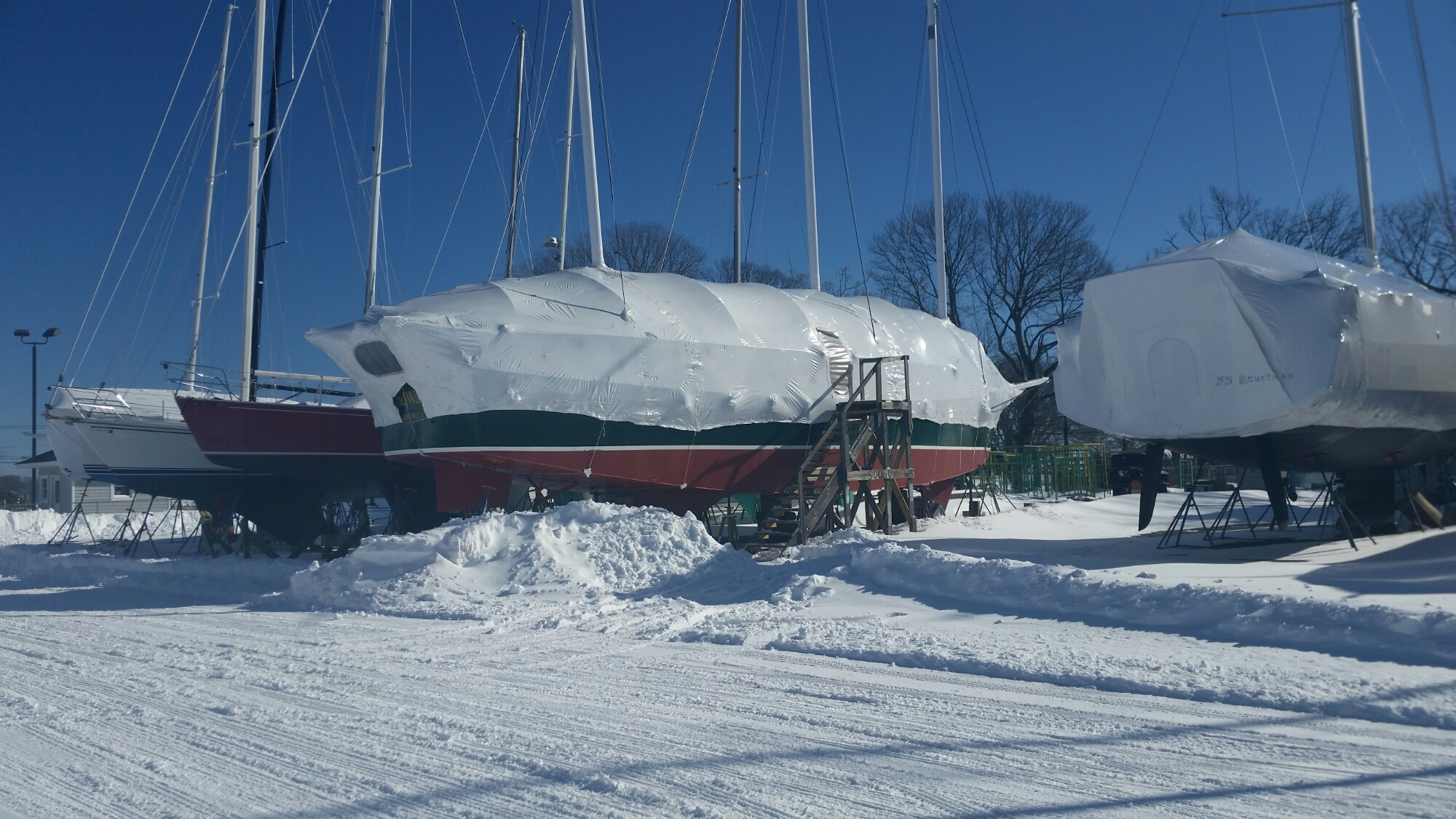 Schooner SoundWaters dug out from blizzard - SoundWaters